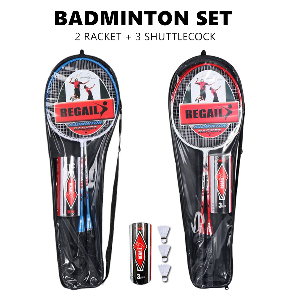 Badminton Racket Racquet Set Kit Outdoor Games Beginners with 3 Shuttl