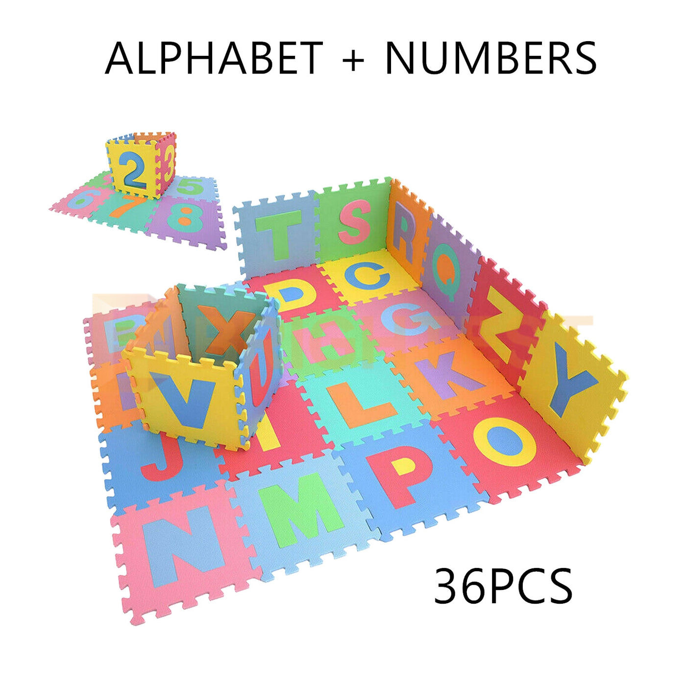 Kids Foam Mat Learning Alphabet Number Floor Play Mats Tiles Letters P